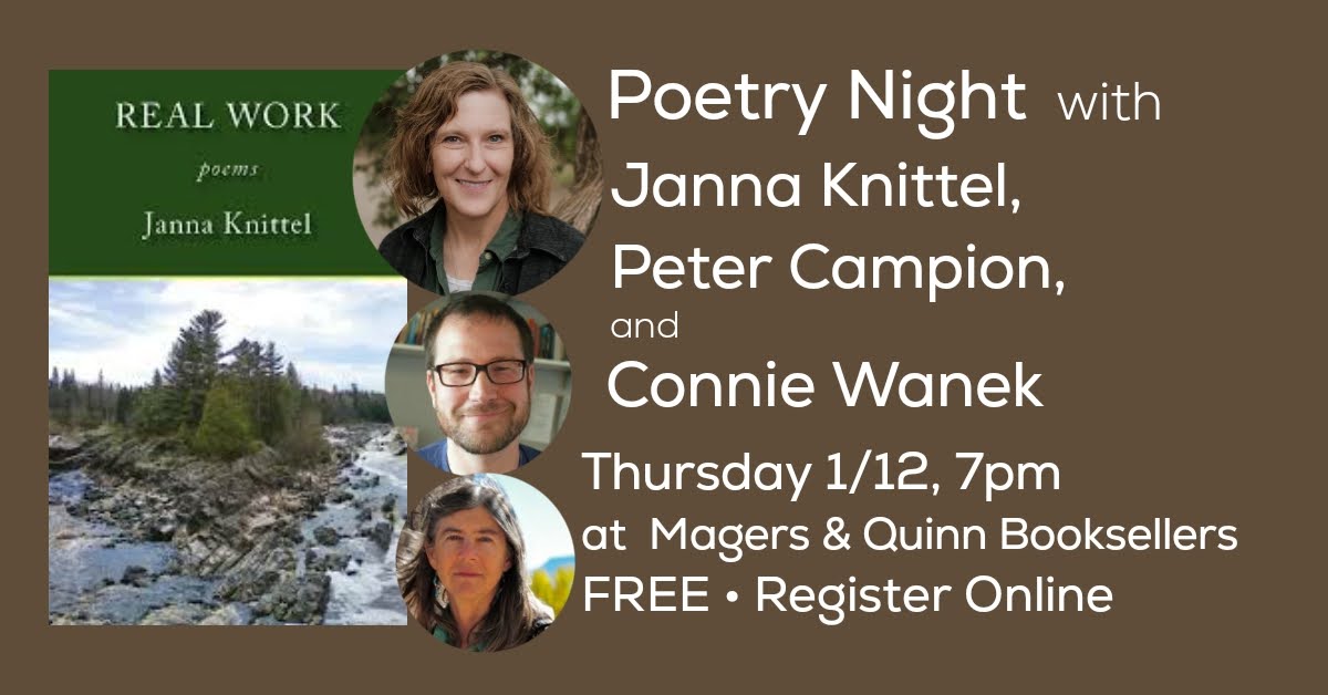 Poetry Night with Janna Knittel, Peter Campion, and Connie Wanek ...